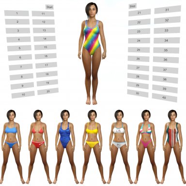 Clothing - Merry Christmas Free DL AFVR Wardrobe mocap scene with 40 swimsuits to choose from ...