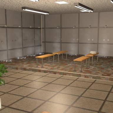 Paid Scenes - Locker Room and Showers Environment | Virt-A-Mate Hub